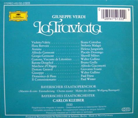 Release La Traviata” By Giuseppe Verdi Carlos Kleiber Ileana