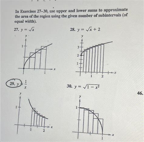 solved in exercises 27 30 ﻿use upper and lower sums to