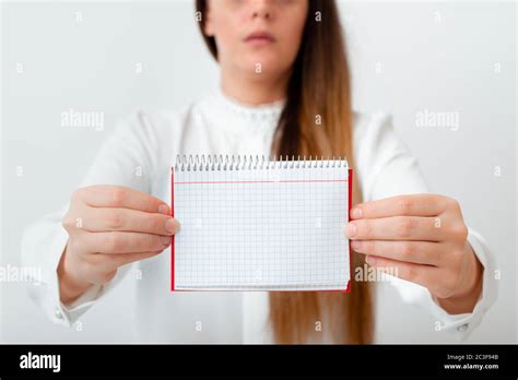 Model Displaying Different Empty Color Notepad Mock Up For Writing Idea Stock Photo Alamy