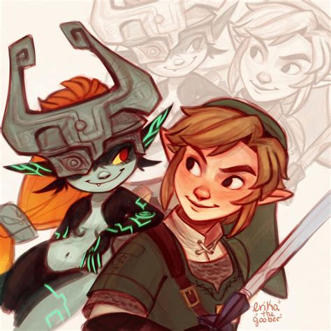 The Legend Of Zelda Twilight Princess Midna And Link