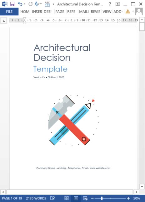 Architectural Decision Template Agile Ms Office Templates With Ai