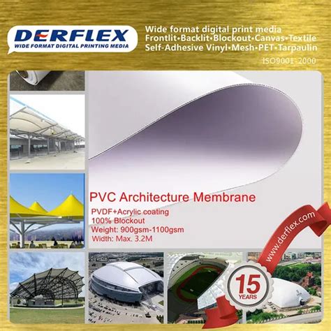 Roof Tensile Membrane Uv Resistance Tarpauline Covered Tensile