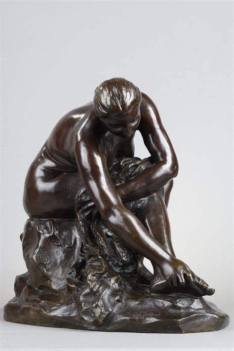 Aimé Jules Dalou Bathing Woman Drying Her Right Foot For Sale At 1stdibs