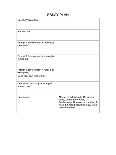 Fce Writing Essay Plan Pdf