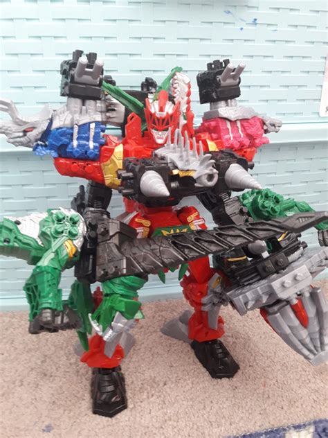 Hasbro Power Rangers Dino Fury Pink Ankylo Hammer And Green Tiger Claw