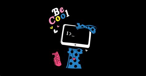 Coder Girl Be Cool Computer Sticker Teepublic
