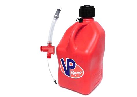 Vp Racing Red Square 5 Gallon Race Fuel Jug Gas Can Vp Trigger Hose