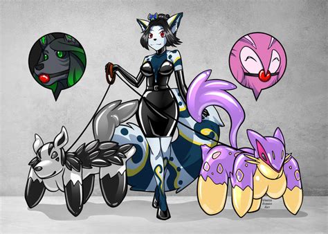 Rule 34 3girls All Fours Anthro Ball Gag Bitch Taken For Walk