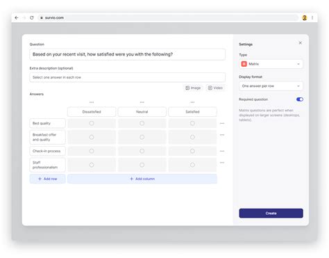 Matrix Question Survio
