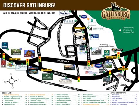 Gatlinburg Area Downtown Map