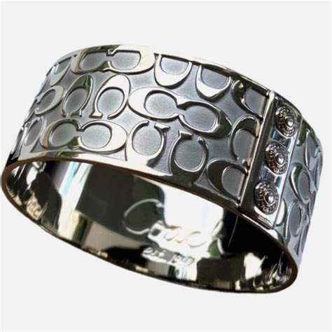 Coach Jewelry Coach Signature C Logo Wide Bangle Poshmark