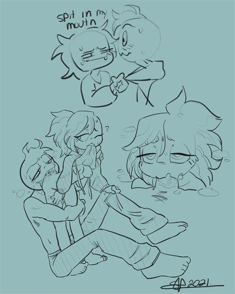 Rule 34 Biting Clothes Blowjob Half Dressed Lidded Eyes Oc Peter