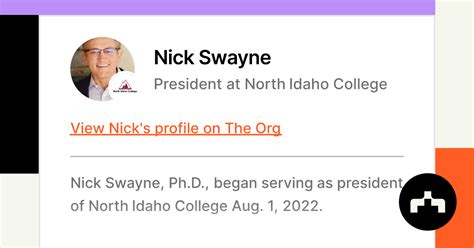 Nick Swayne President At North Idaho College The Org