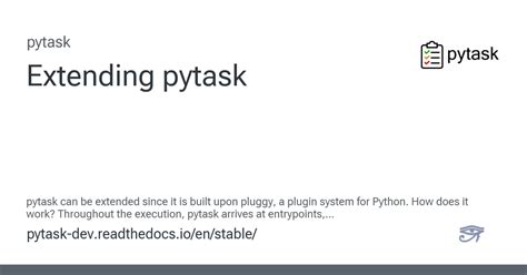 Extending Pytask Pytask Documentation