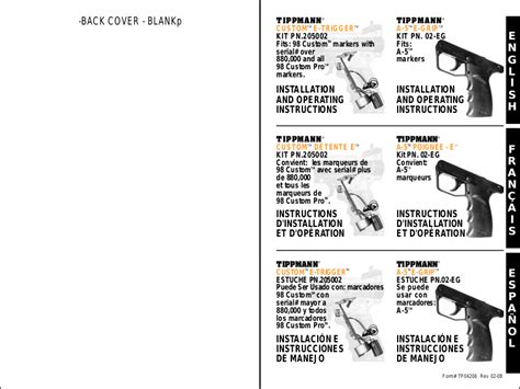 Tippmann E Trigger E Grip Custom User Manual
