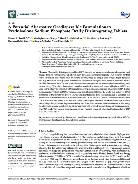 Fillable Online A Potential Alternative Orodispersible Formulation To
