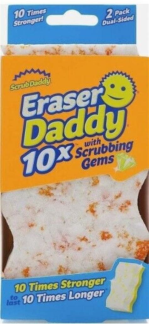 Scrub Daddy Eraser Sponge Eraser Daddy 10x Stronger Durable Melamine Eraser 2 Pk