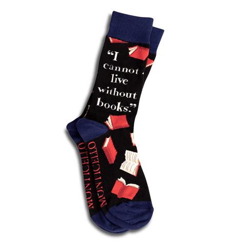 Monticello Book Quote Socks Monticello Shop