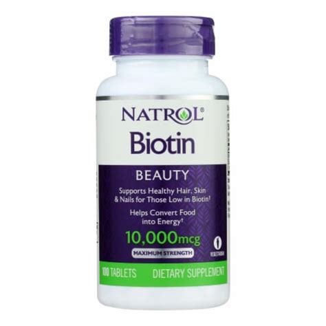 Natrol Biotin - 10000 mcg - 100 Tablets, 1 Pack/100 Tablets - Kroger