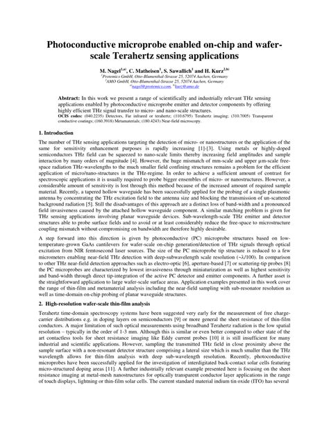 Pdf Photoconductive Microprobe Enabled On Chip And Waferscale