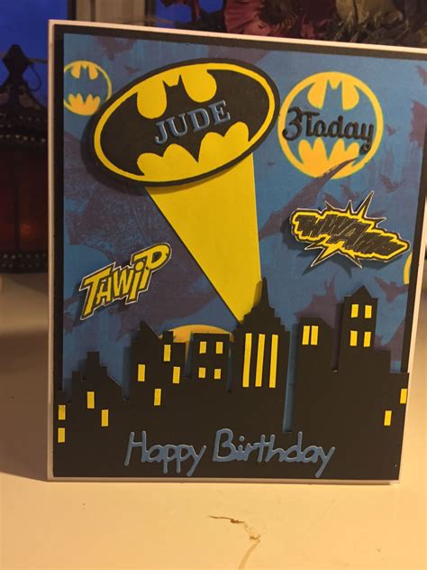 Diy Batman Birthday Card Superhero Birthday Card Diy Birthday Card