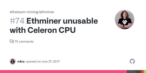Ethminer Unusable With Celeron Cpu · Issue 74 · Ethereum Mining