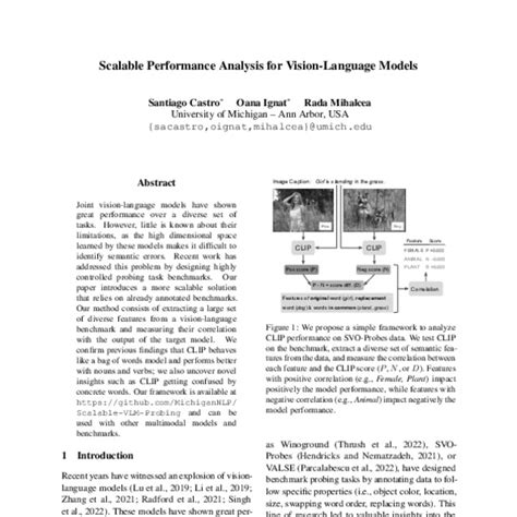 Scalable Performance Analysis For Vision Language Models Acl Anthology