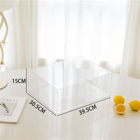 Buy Clear Acrylic Rectangular Christening T Box 395cm X 305cm X