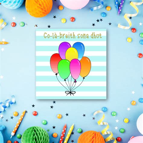 Co Là Breith Sona Dhut Gaelic Happy Birthday Card Scottish Island Ts