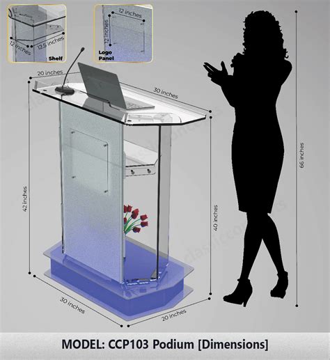 Acrylic Podium Model Number Ccp103