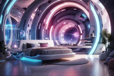 Dimension Hopping Escape Futuristic Bedroom With Multiverse Portals