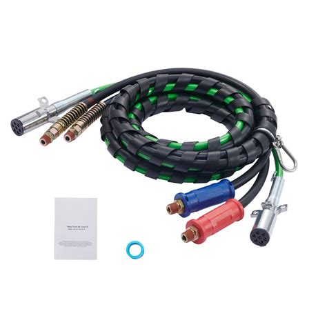 Kffkff 15ft Tractor Trailer Air Line Kit 3 In 1 Abs And Air Hose Combo