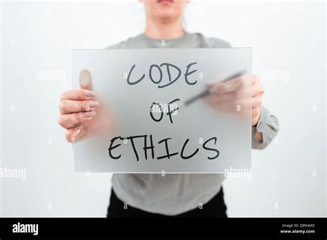 Inspiration Showing Sign Code Of Ethics Business Approach Moral Rules