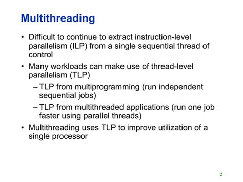 Multithreading Computer Architecture Pptx