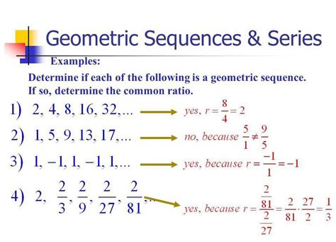 Give 5 Examples Of Arithmetic Sequences And 5 Examples Of Geometric