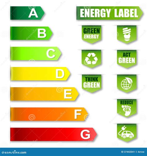 Energy Label And Environment Friendly Label Stock Illustration