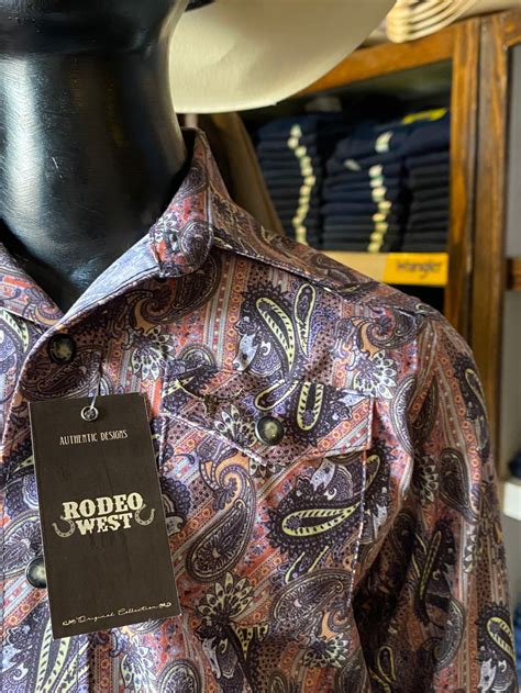 Camisa Rodeo Carte Estampado Cafe La Casa Del Vaquero
