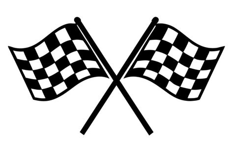 Two Crossed Checkered Flags Vector Premium Ai Generated Vector