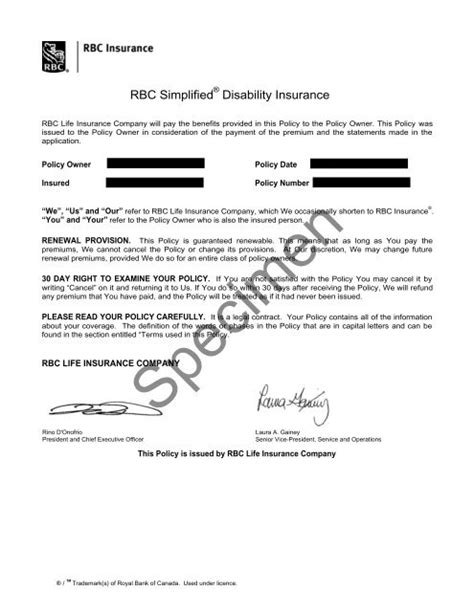 Life Insurance Policy Sample