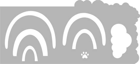 Somewhere Over The Rainbow Stencil Only