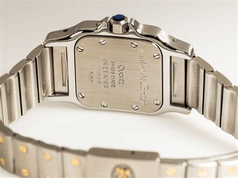 Cartier Santos Galbee Ref 119902 18k Yellow Gold Stainless Steel Lady