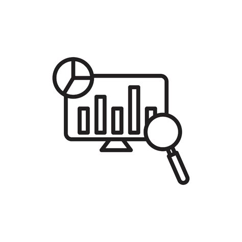 Premium Vector Data Analysing Line Icon Isolated On White Background