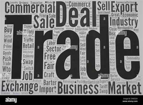 Trade Word Cloud Concept Trade Word Cloud Made With The Text Only