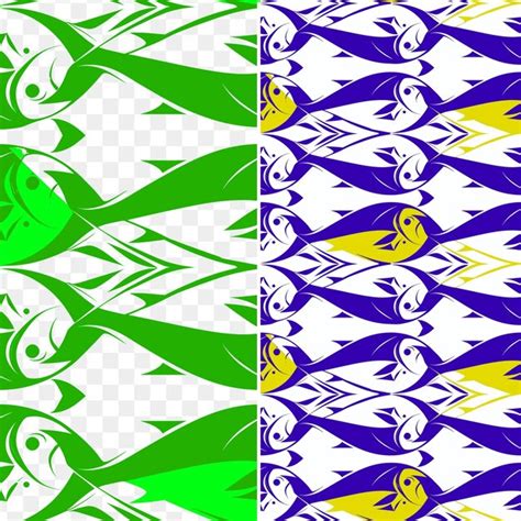 Tuna With Torpedo Shaped Silhouette Curvilinear Minimal Desi Seamless Pattern Tile World Ocean
