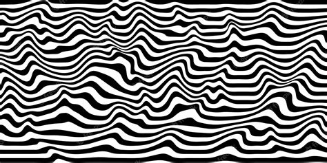 Premium Vector Abstract Optical Illusion Wave A Flow Of Black And White Stripes Forming A Wavy