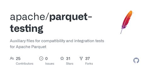 GitHub Apache Parquet Testing Auxiliary Files For Compatibility And Integration Tests For