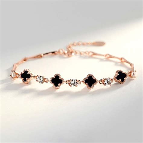 Lucky Four Leaf Clover Bracelet Helloice Jewelry