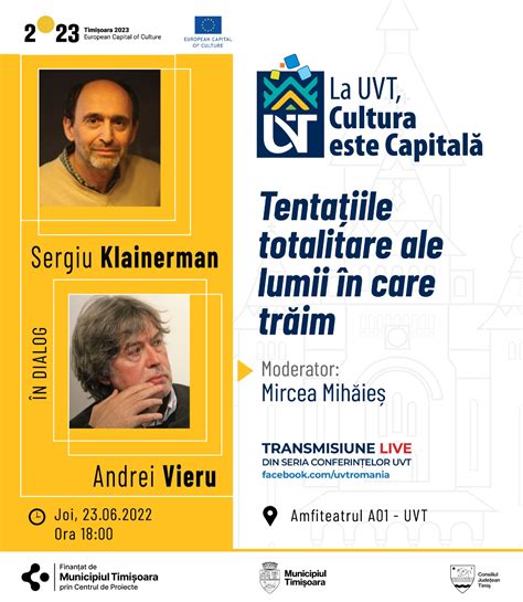 Pianist Andrei Vieru And Mathematician Sergiu Klainerman In Dialogue At Uvt Uvt