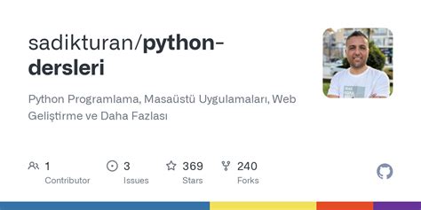 Github Sadikturanpython Dersleri Python Programlama Masaüstü