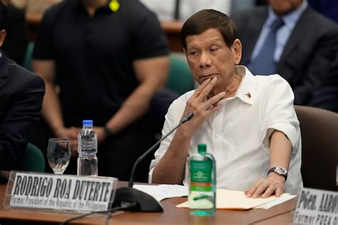 Former Philippine President Rodrigo Duterte Faces Senate Inquiry Into